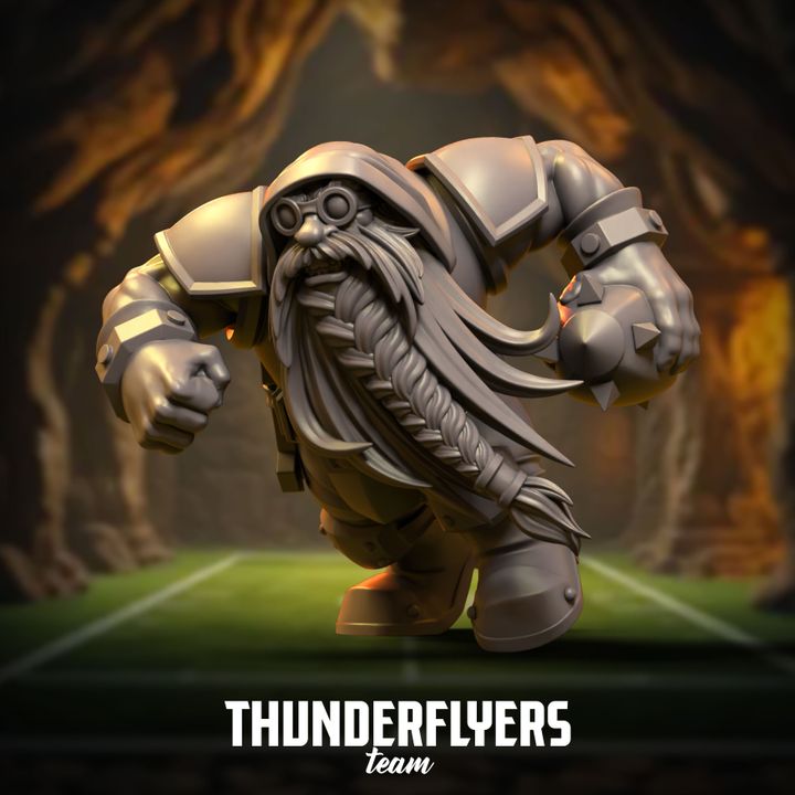 3D Printable Thunder Dwarf Runner 2 by Punga Miniatures